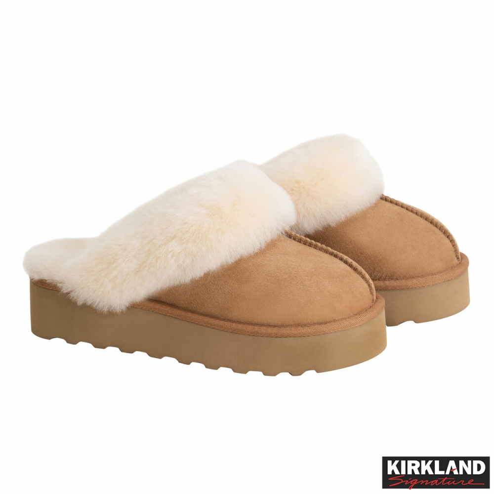 Kirkland Signature Women's Shearling Platform Slippers - Think Assemble