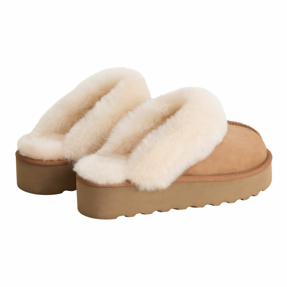 Kirkland Signature Women's Shearling Platform Slippers - Think Assemble