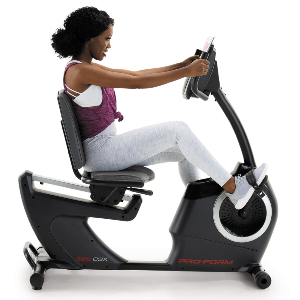 ProForm 325 CSX Recumbent Bike With Mat & Heart Rate Band - Think Assemble