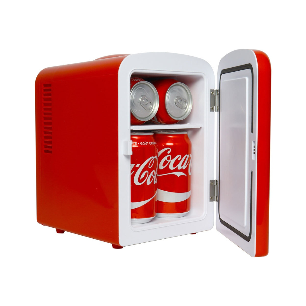 Coca Cola 4L Mini Fridge 6 Can 12V Portable Cooler & Warmer In Red ...