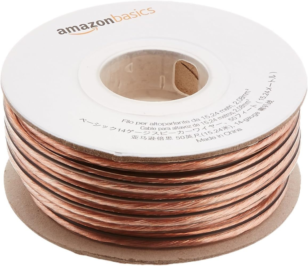 Amazon Basics 16-Gauge Speaker Wire 1.3 Mm² - 30.48 M (100 Feet ...